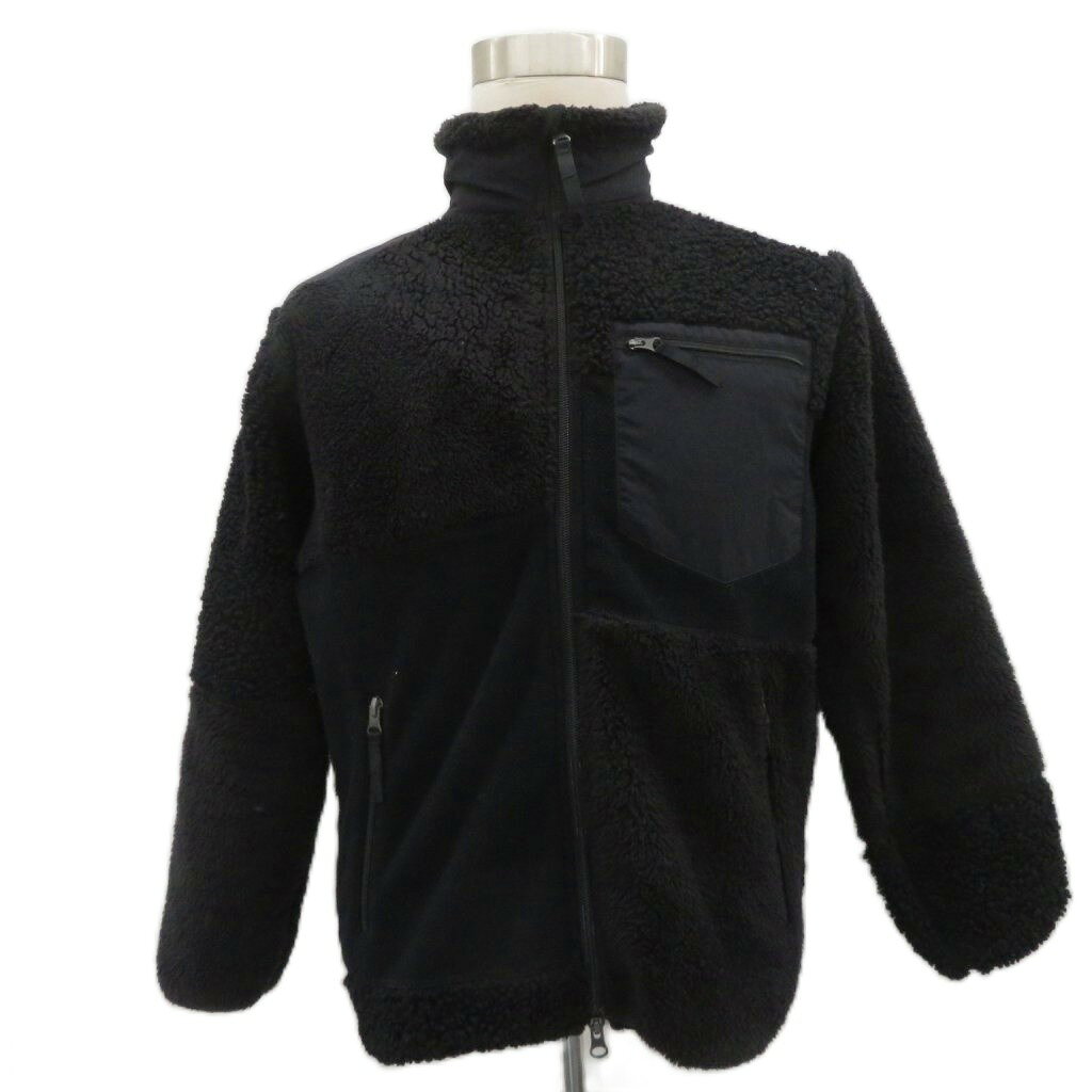 【中古】ユニクロ UNIQLO Engineered Garments ボアブルゾンジャケット 上着 ミドル丈 S 黒 ブラック スタンドカラー /SM46 ■ECB005 メンズ 【ベクトル 古着】 260603ブランドユニクロ UNIQ...