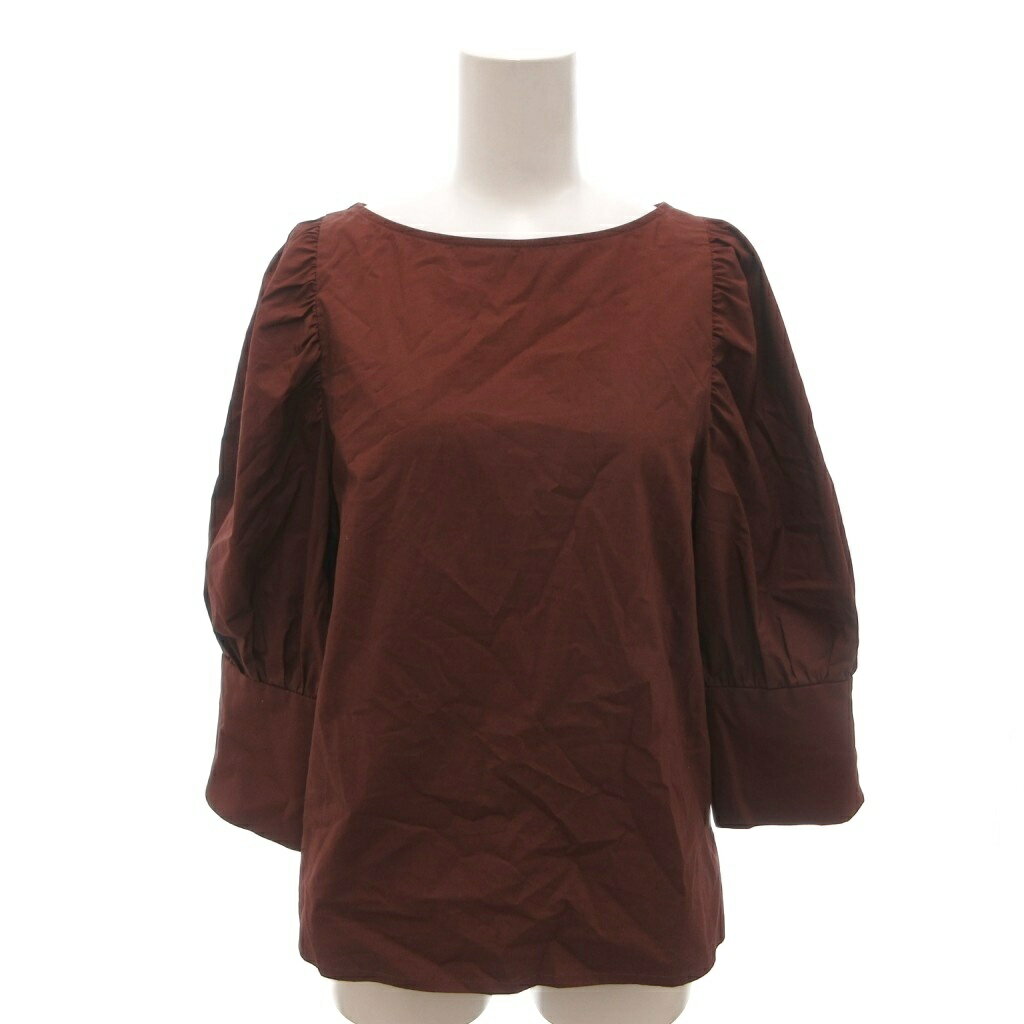 【中古】デミルクス ビームス Demi-Luxe BEAMS ブラウス 茶 ブラウン ボートネック パフスリーブ 七分袖 /YF ■ECB005 レディース 【ベクトル 古着】 260529ブランドデミルクス ビームス Demi-Luxe ...
