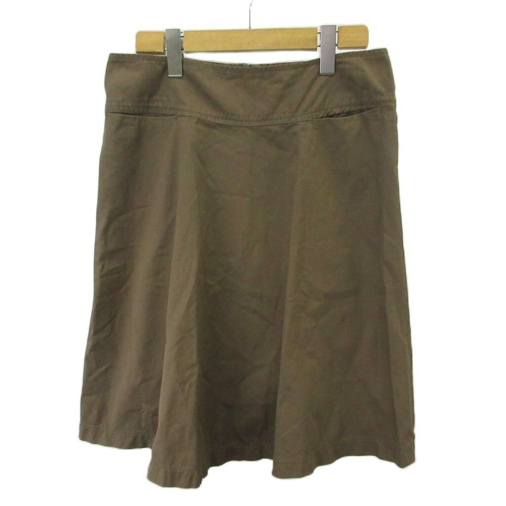 【中古】ズッカトラバイユ ZUCCa TRAVAIL ひざ丈台形スカート 茶 ブラウン 無地 /SH ■ECB005 レディース 【ベクトル 古着】 260531ブランドズッカトラバイユ ZUCCa TRAVAIL表記サイズ品質タグが薄れて...