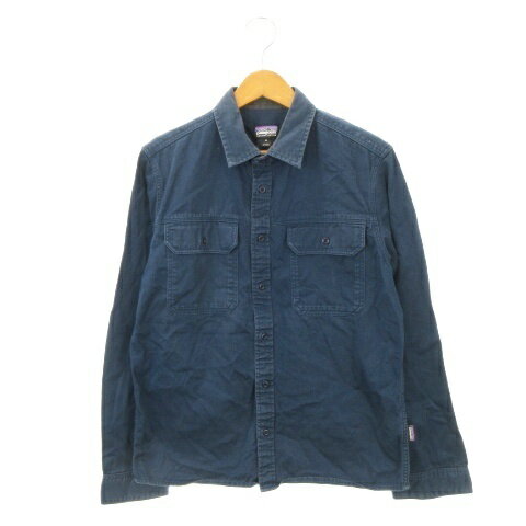 【中古】パタゴニア Patagonia ORIGINAL COTTON ワークシャツ アウトドアウエア XS 紺 ネイビー 無地 レギュラーカラー 長袖 /AH24 ■ECD005 メンズ 【ベクトル 古着】 260610ブランドパタゴニア...
