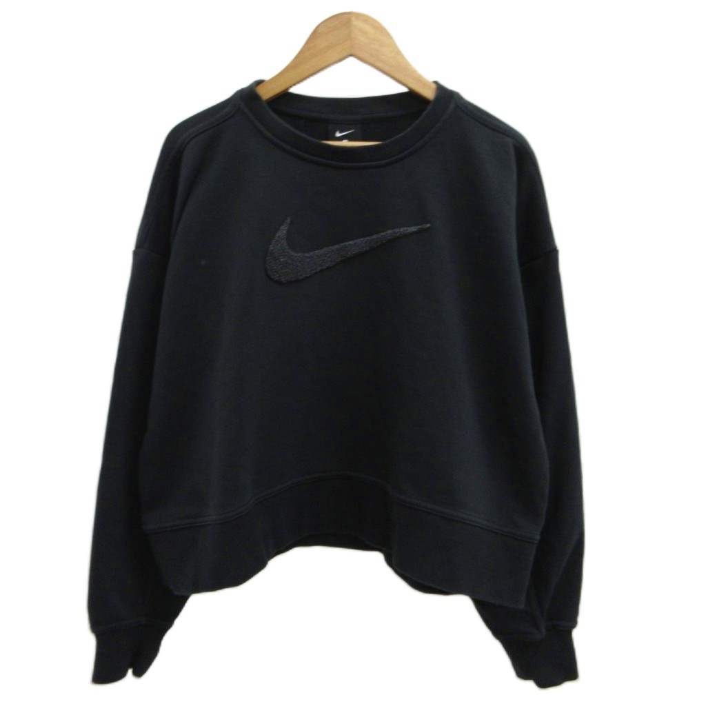 【中古】ナイキ NIKE トレーナー M 黒 ブラック クルーネック 長袖 ロゴ刺繍 /KK ■ECA006 メンズ 【ベクトル 古着】 260605ブランドナイキ NIKE表記サイズM実寸サイズ肩幅：57cm　身幅：55cm　着丈：45c...