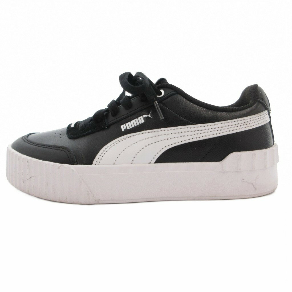【中古】プーマ PUMA スニーカー シューズ24.5cm 黒 ブラック 厚底スニーカー ECE006 /TQ 【ベクトル 古着】 260607ブランドプーマ PUMA表記サイズ24.5cm実寸サイズ最大幅：10cm　アウトソール：27cm...