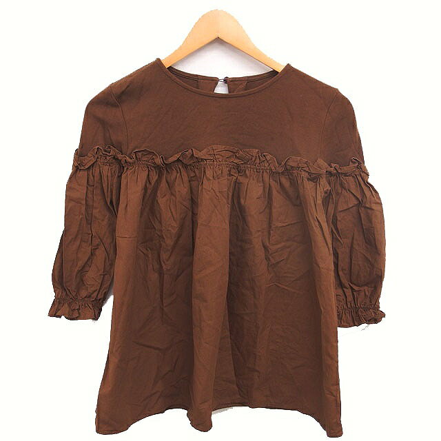 【中古】ビーミングバイビームス B:MING LIFE STORE by BEAMS 子供服 ワンピース ひざ丈 フリル 切り替え プルオーバー 長袖 120 茶 ブラウン /TT ■ECA006 キッズ 【ベクトル 古着】 260612ブ...