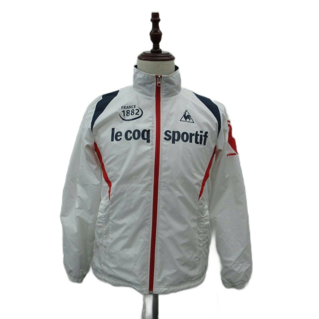 【中古】ルコックスポルティフ le coq sportif スポーツウエア ジャケット ウインドブレーカー ミドル丈 S 白 スタンドカラー ジップアップ /SY3 ■ECA006 メンズ 【ベクトル 古着】 260624ブランドルコックス...