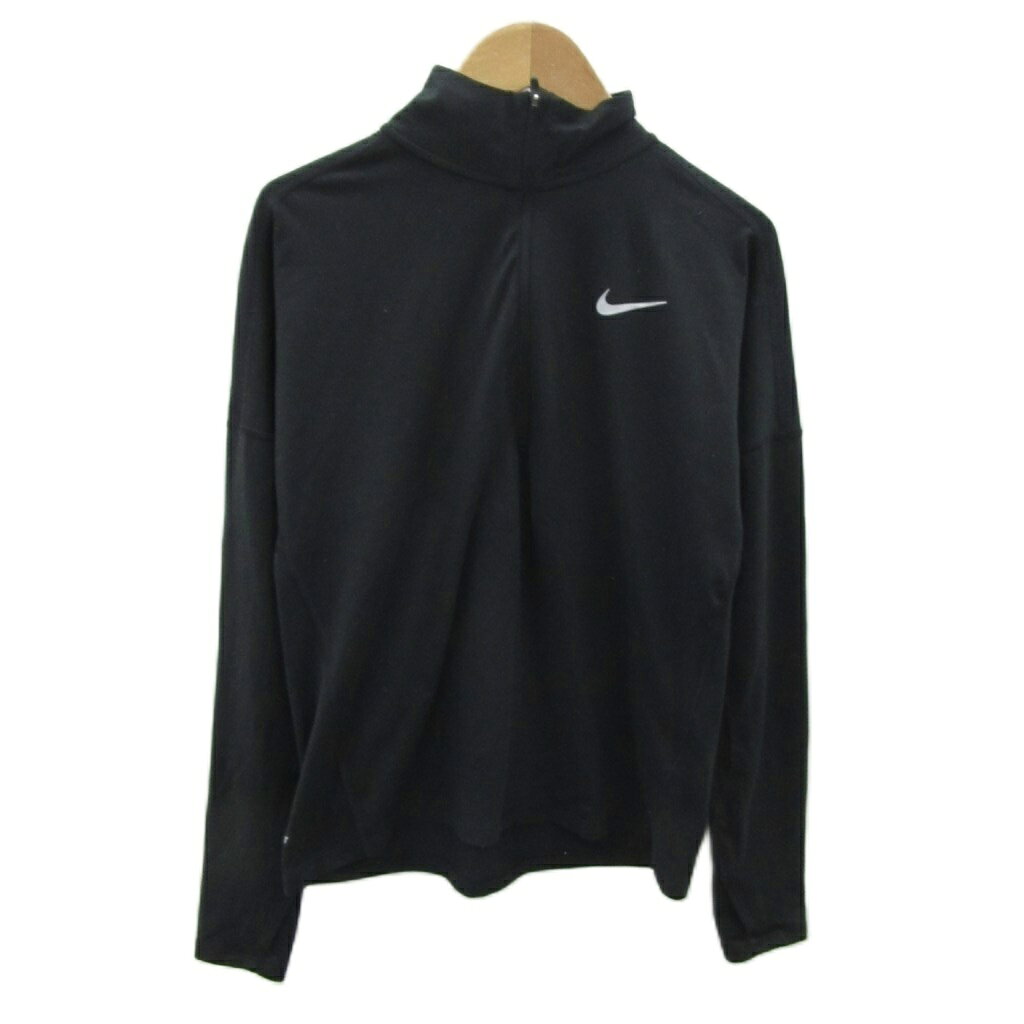【中古】ナイキ NIKE スポーツウエア カットソー 長袖 S 黒 ブラック ハーフジップ ロゴプリント /SM18 ■ECA006 メンズ 【ベクトル 古着】 260622ブランドナイキ NIKE表記サイズS実寸サイズ身幅：47cm　着丈...