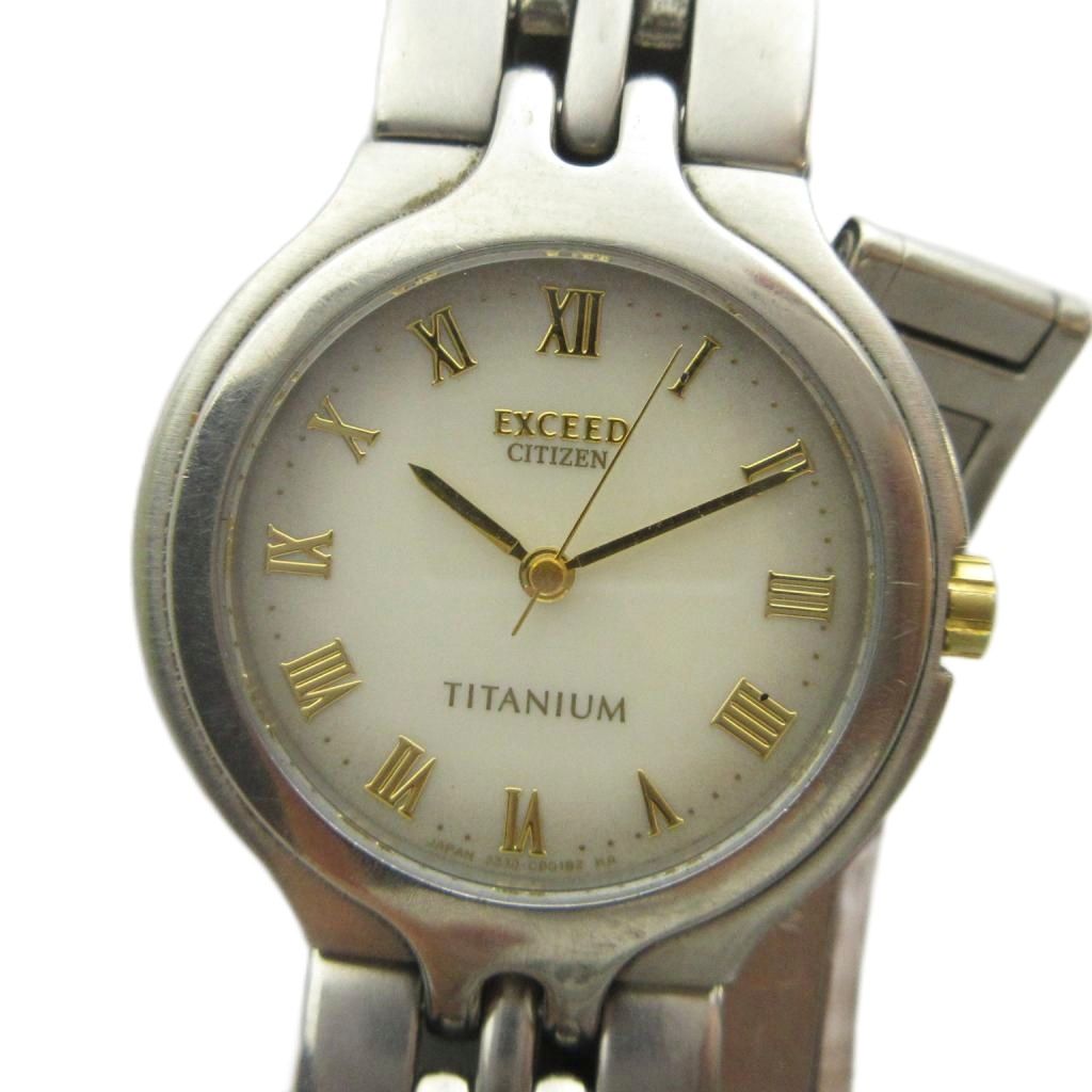 【中古】シチズン CITIZEN ジャンク品 3330-C80169 エクシード 腕時計 ウォッチ クォーツ ローマン シルバー色 /MQ レディース 【ベクトル 古着】 260625ブランドシチズン CITIZEN表記サイズ実寸サイズをご...