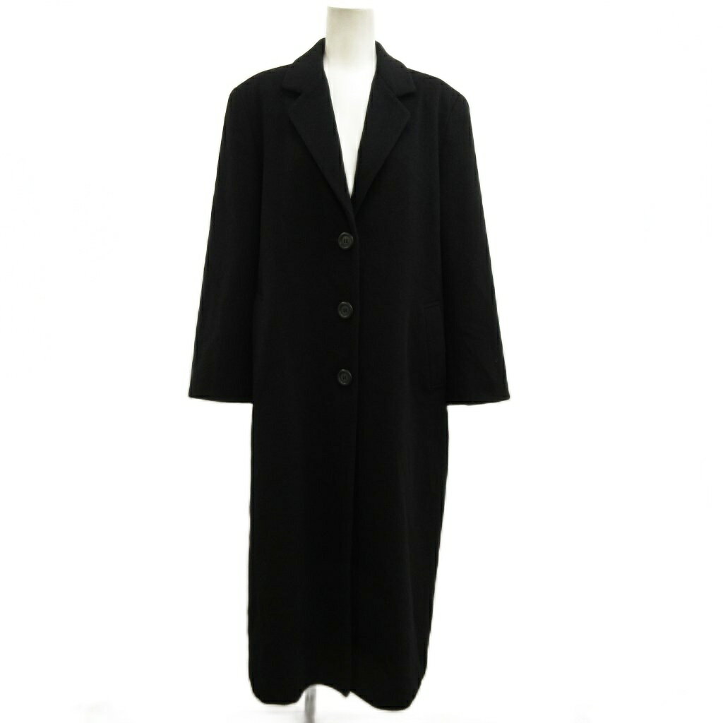 【中古】ザスーパーモデル THE SUPERMODEL コート カシミヤ 9 黒 ブラック 無地 テーラードカラー 長袖 /NP ■ECB006 レディース 【ベクトル 古着】 260630表記サイズ9実寸サイズ肩幅：42cm　身幅：50c...
