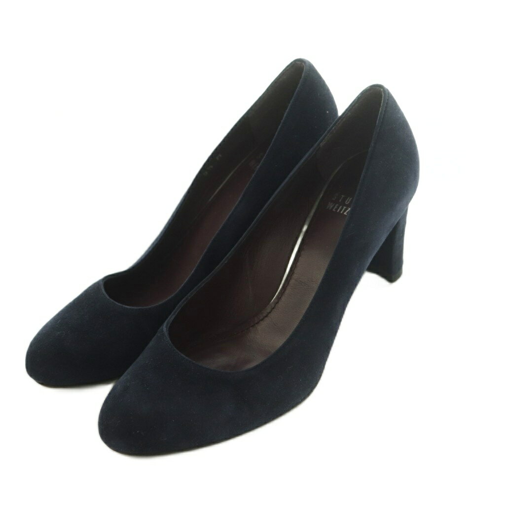 【中古】スチュアートワイツマン STUART WEITZMAN パンプス ラウンドトゥ チャンキーヒール スエード 5.5 22.5cm 紺 ネイビー /MI ■GY62 レディース 【ベクトル 古着】 260629ブランドスチュアートワイ...
