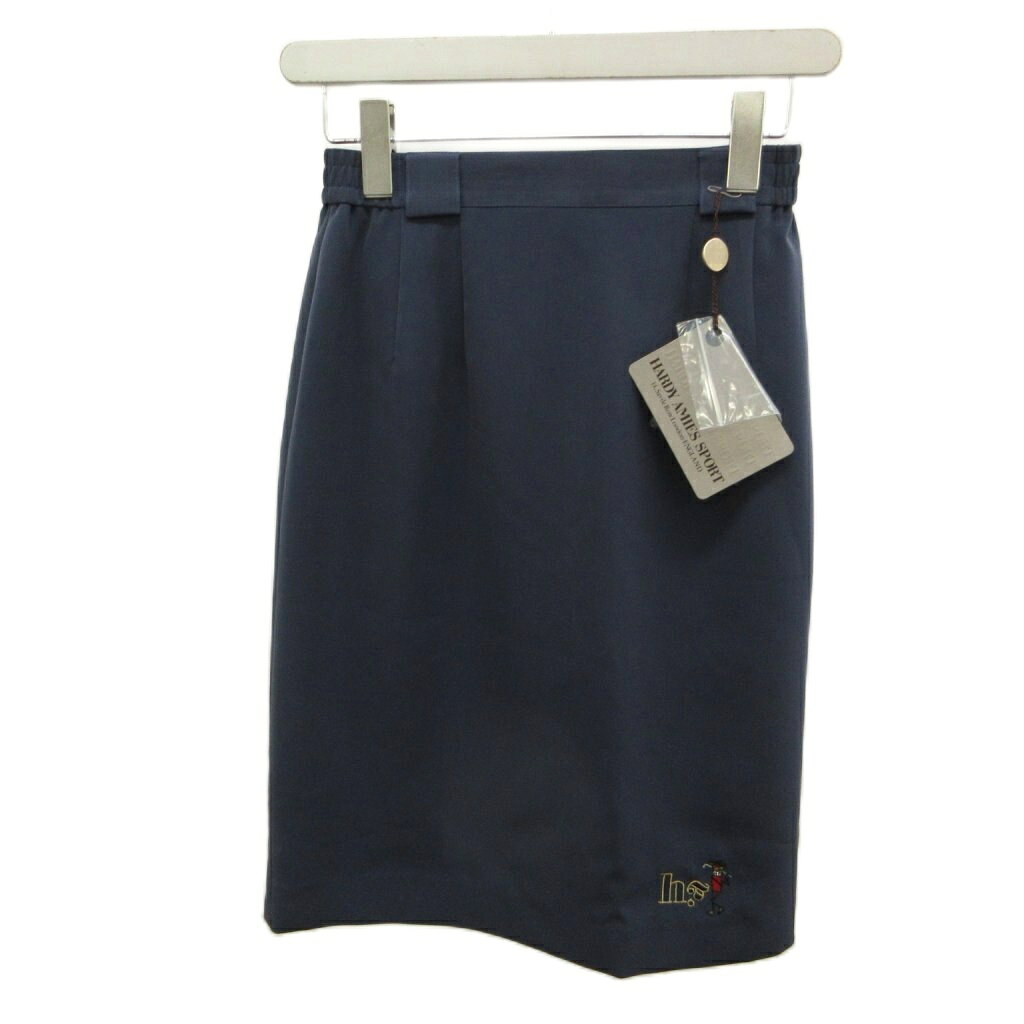 【中古】未使用品 ハーディ エイミス スポーツ HARDY AMIES SPORT スカート 3 紺 ネイビー ひざ丈 無地 /KK ■ECB006 レディース 【ベクトル 古着】 260630表記サイズ3実寸サイズウエスト：58cm　ヒッ...