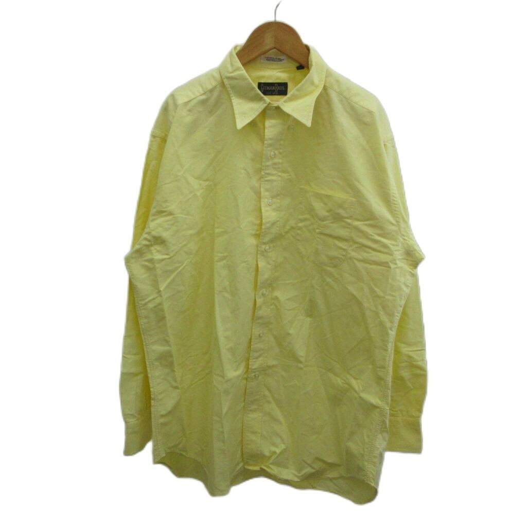 【中古】ギットマン ブラザーズ GITMAN BROS. 長袖シャツ 34 黄色 イエロー 無地 レギュラーカラー 長袖 ECA007 /SH ■ECA007 メンズ 【ベクトル 古着】 260713ブランドギットマン ブラザーズ GITM...