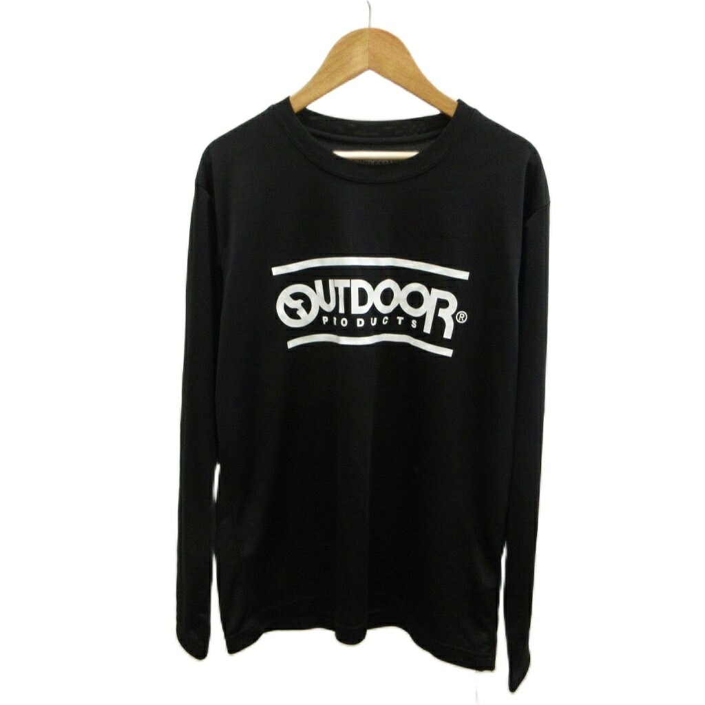 【中古】アウトドアプロダクツ OUTDOOR PRODUCTS 長袖Tシャツ L 黒 ブラック ロゴプリント 長袖 クルーネック ECA007 /SH ■ECA007 メンズ 【ベクトル 古着】 260714ブランドアウトドアプロダクツ O...