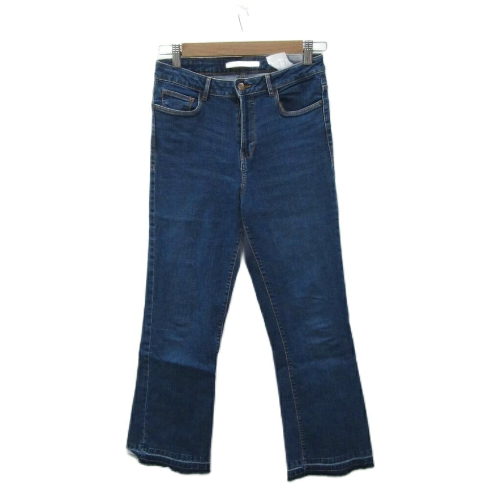 【中古】ザラ トラファルック ZARA Trafaluc デニムパンツ ジーンズ ストレート ロング丈 38 青 ブルー カットオフ /SM45 ■GY70 レディース 【ベクトル 古着】 260722ブランドザラ トラファルック ZARA...