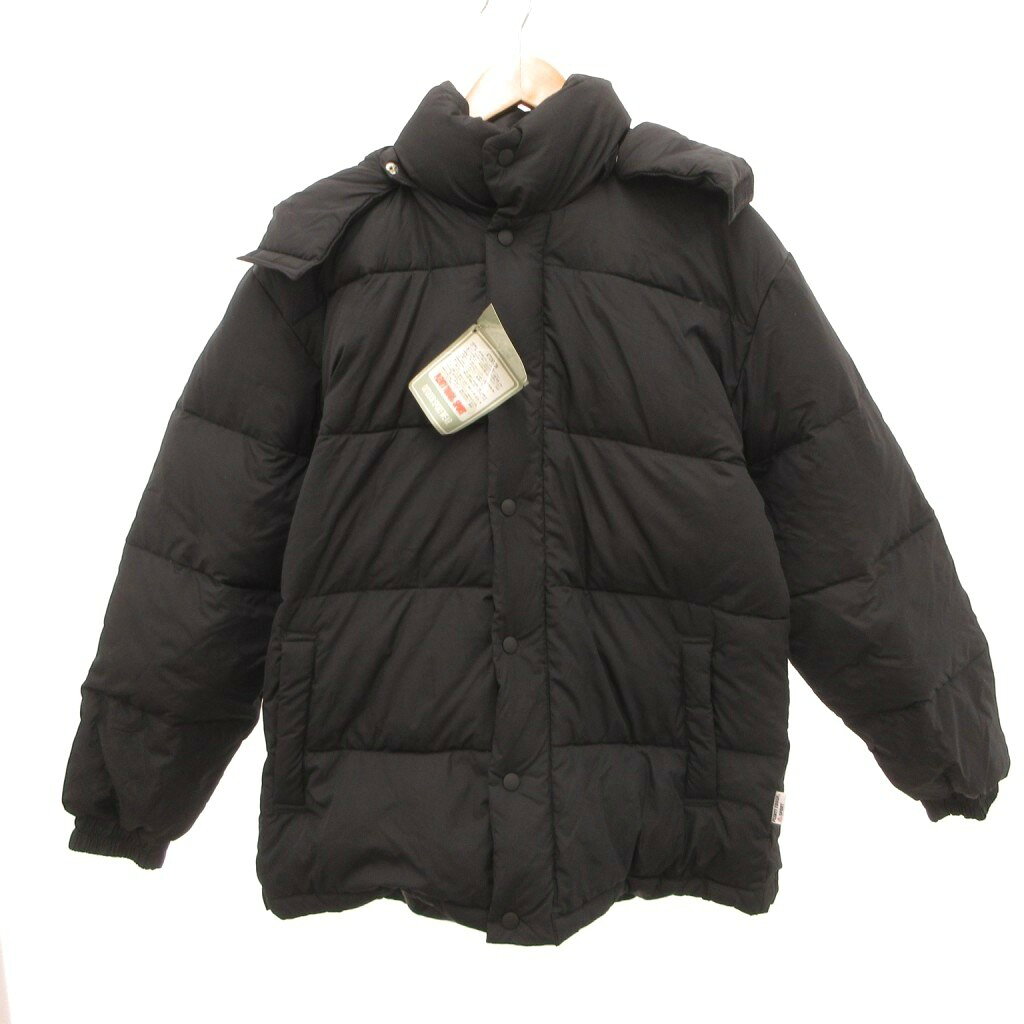 【中古】未使用品 PLENTY OUTDOOR SPORT WEAR タグ付き ダウンジャケット ブルゾン ジップアップ M 黒 ブラック /JS ■GY75 メンズ 【ベクトル 古着】 260724表記サイズM実寸サイズ肩幅：53cm　身...