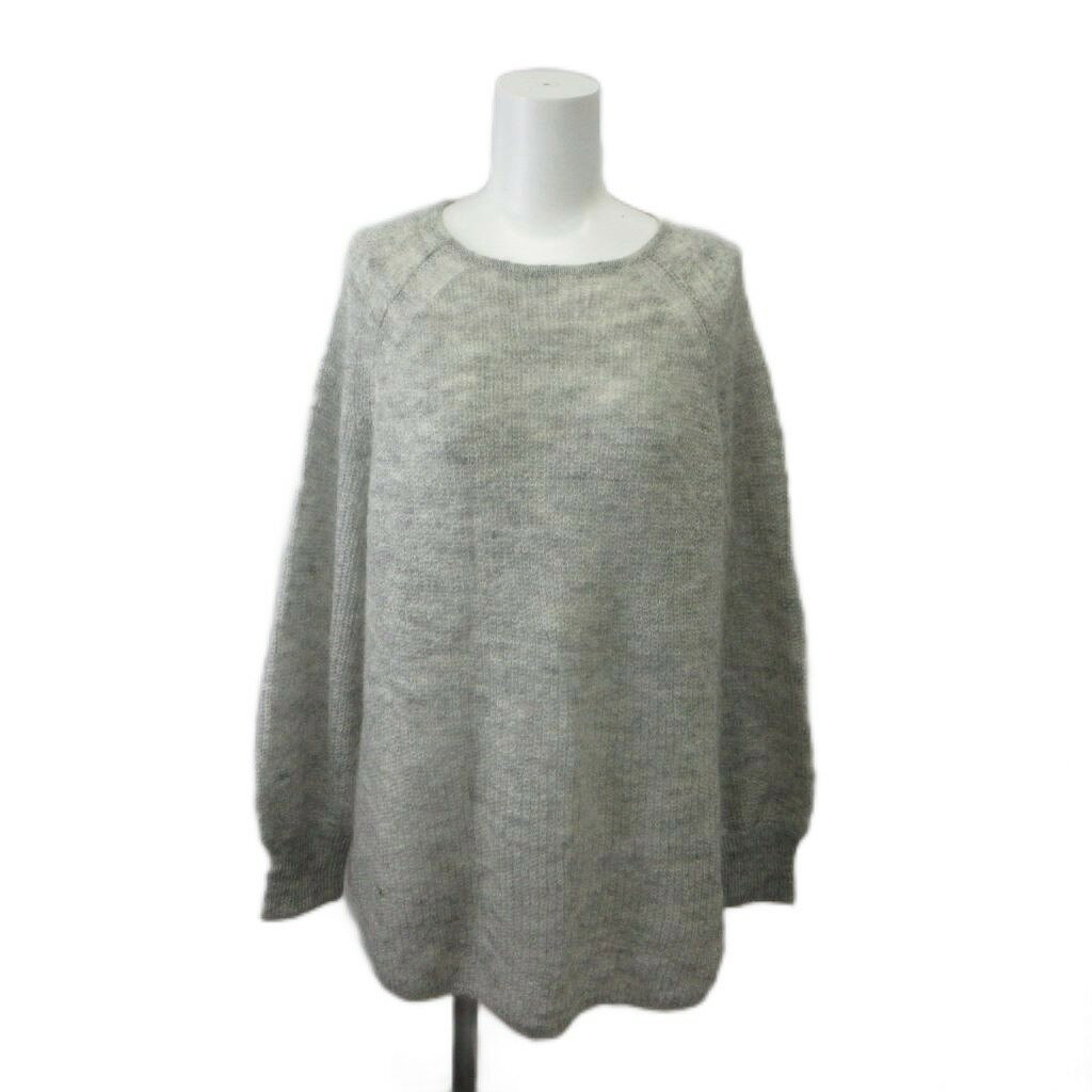 【中古】ナチュラルビューティーベーシック NATURAL BEAUTY BASIC ニット セーター M グレー ラウンドネック 長袖 /RN ■ECC007 【ベクトル 古着】 260724ブランドナチュラルビューティーベーシック NAT...
