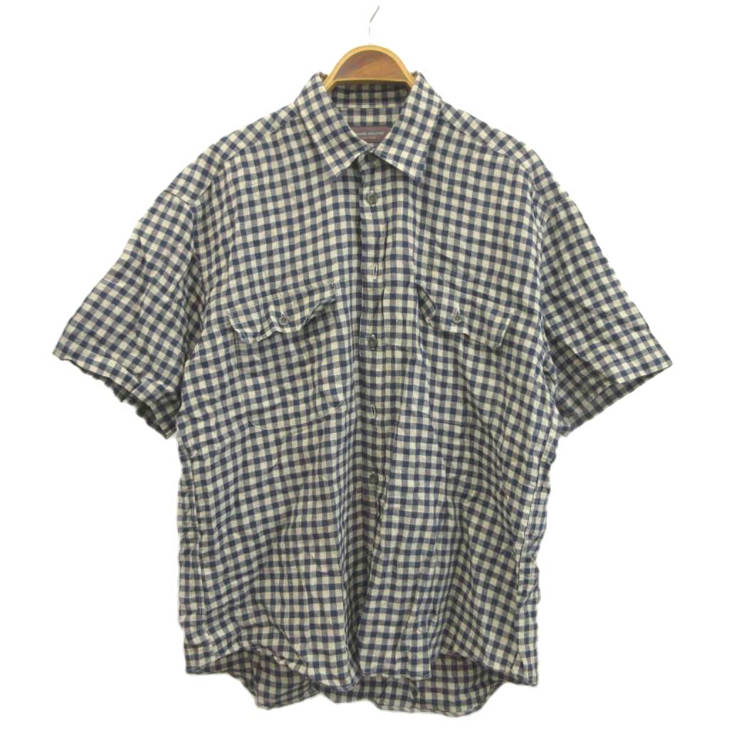 【中古】ダニエルエシュテル DANIEL HECHTER シャツ L 青 ブルー チェック柄 半袖 /RN ■ECB007 メンズ 【ベクトル 古着】 260730表記サイズL実寸サイズ肩幅：52cm　身幅：58cm　着丈：83cm　袖丈：...