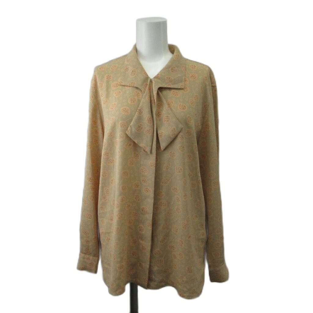 【中古】コルディア CORDIER シャツ ブラウス 40 ベージュ 総柄 ボウタイ 長袖 /KK ■ECB007 レディース 【ベクトル 古着】 260731ブランドコルディア CORDIER表記サイズ40実寸サイズ肩幅：41cm　身幅：...