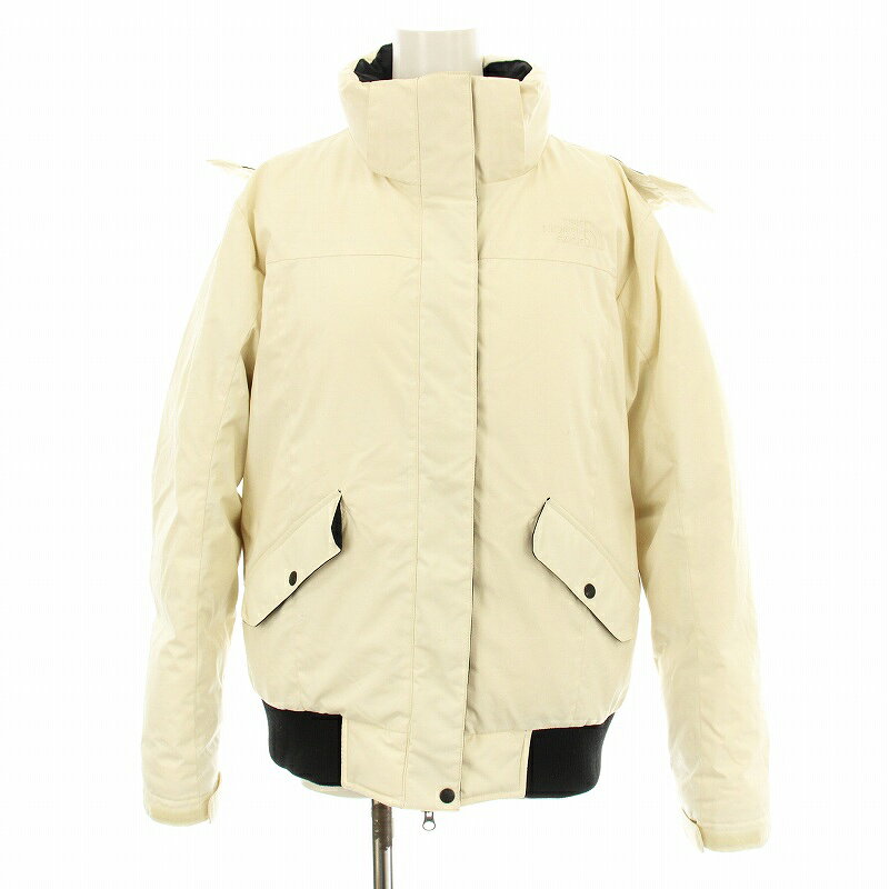 【中古】ザノースフェイス THE NORTH FACE McMURDO SERIES ダウンジャケット フード ジップアップ ロゴ刺繍 95 L アイボリー NFJ1DG88 /KU レディース 【ベクトル 古着】 250626ブランドザノ...
