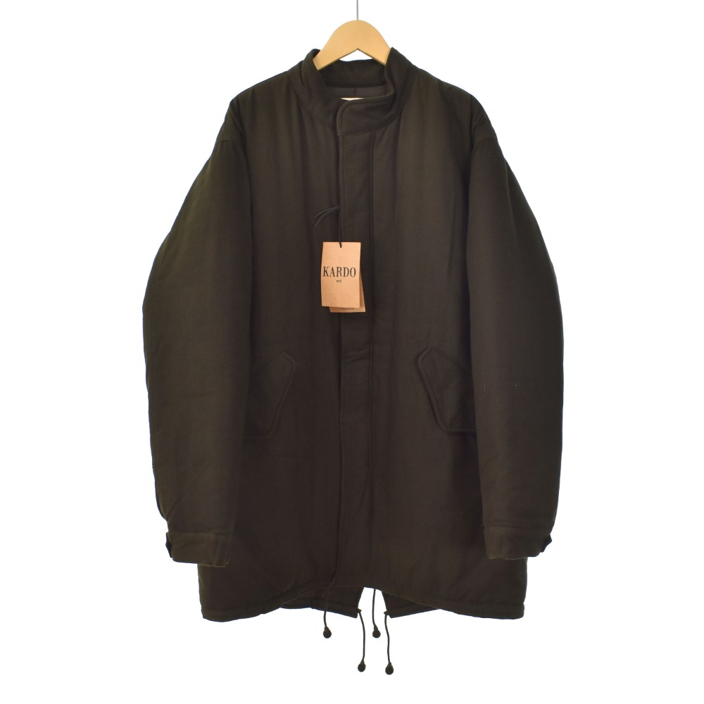 【中古】未使用品 カルド KARDO Quilted Coat キルティングコート ジャケット XS カーキ ☆AA★ メンズ 【ベクトル 古着】 260122表記サイズXS実寸サイズ肩幅：51cm　身幅：65cm　着丈：90cm　袖丈：6...