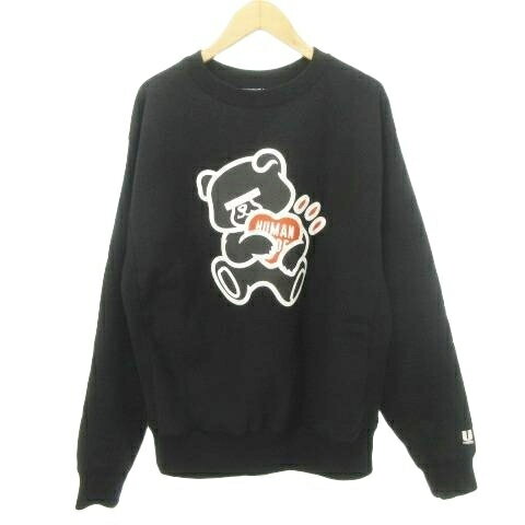 【中古】ヒューマンメイド HUMAN MADE アンダーカバー UNDERCOVER Heavyweight Sweatshirt ヘビーウェイト スウェットシャツ トレーナー プリント M 黒 ブラック UC2E9815 メンズ 【ベクト...
