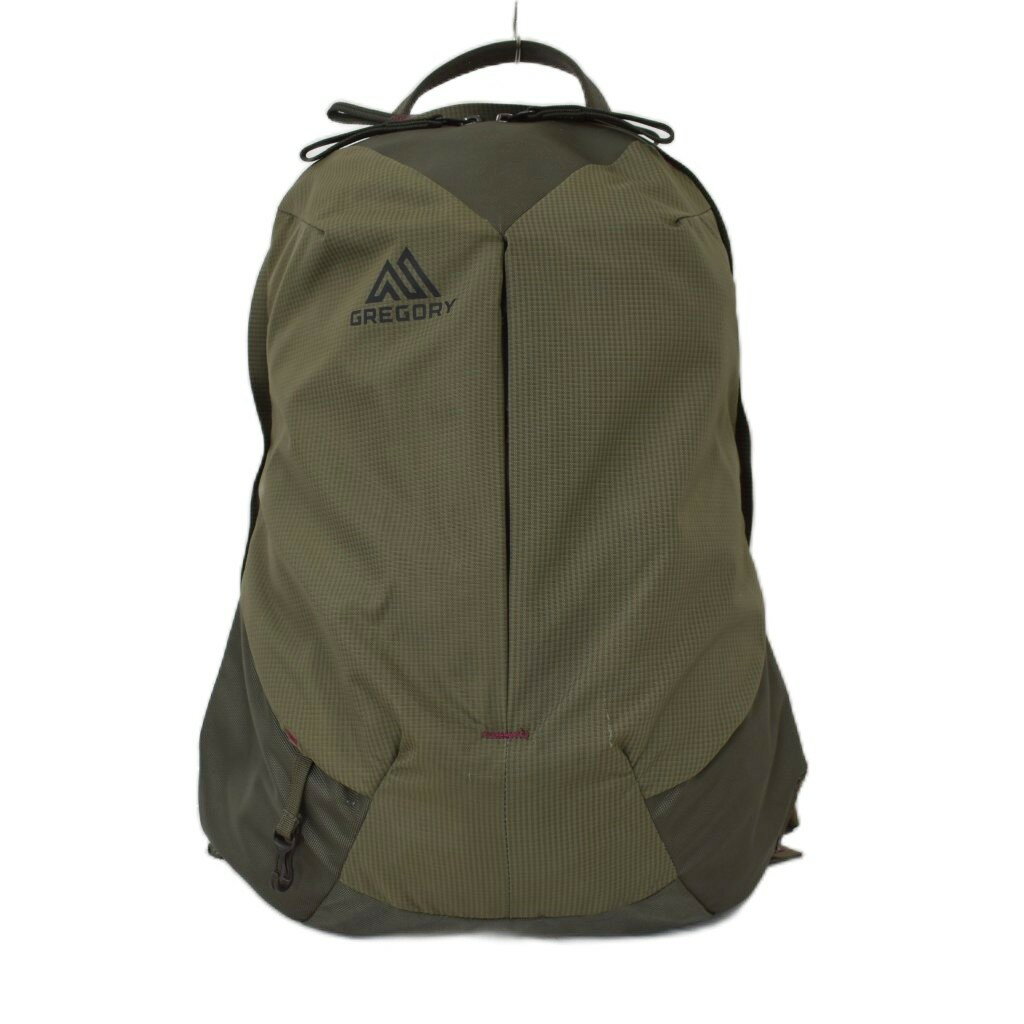 【中古】グレゴリー GREGORY SKETCH22 デイパック バックパック リュックサック ラウンドジップ ロゴプリント メッシュ ナイロン カーキ 緑 グリーン ピンク メンズ 【ベクトル 古着】 260416ブランドグレゴリー GR...