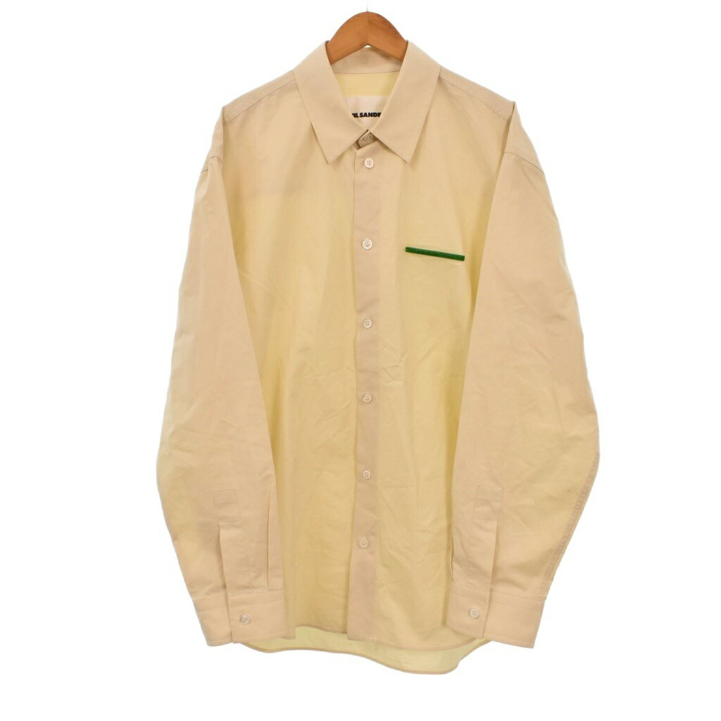 【中古】ジルサンダー JIL SANDER 21SS NEVER FADE AWAY プレートシャツ 46 アイボリー JSMS740926 メンズ 【ベクトル 古着】 260520ブランドジルサンダー JIL SANDER表記サイズ46実...