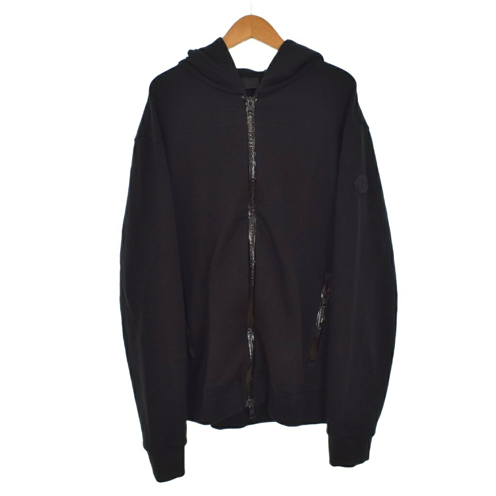 【中古】モンクレール MONCLER 23AW MAGLIA CARDIGAN パーカー フーディー ジップアップ ロゴ XL 黒 ブラック I20918G00047 ☆AA★ メンズ 【ベクトル 古着】 260709ブランドモンクレール ...