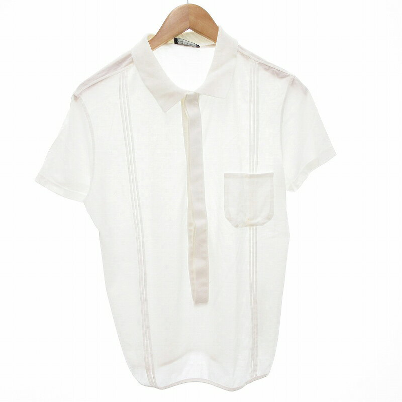 【中古】クリスヴァンアッシュ KRIS VAN ASSCHE ポロシャツ 半袖 M 白 ホワイト /OU メンズ 【ベクトル 古着】 250728ブランドクリスヴァンアッシュ KRIS VAN ASSCHE表記サイズM実寸サイズ肩幅：約43...