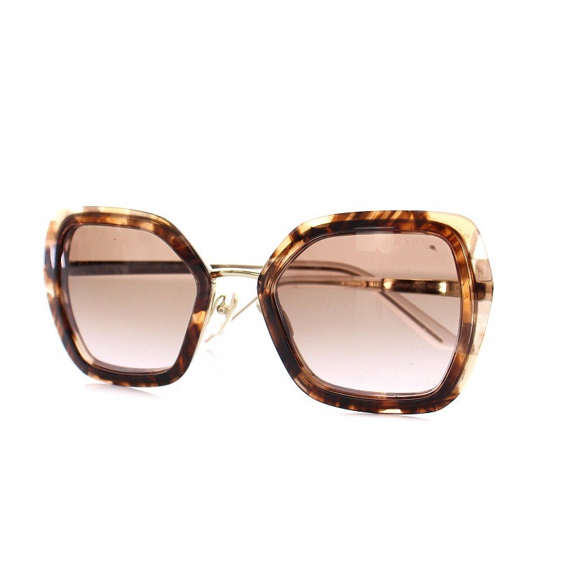 【中古】プラダ PRADA サングラス 53□21 ブラウン ゴールド SPR53Y /YM ■OH レディース 【ベクトル 古着】 260331ブランドプラダ PRADA表記サイズ53□21 135実寸サイズレンズの大きさ：4.5×5.3...