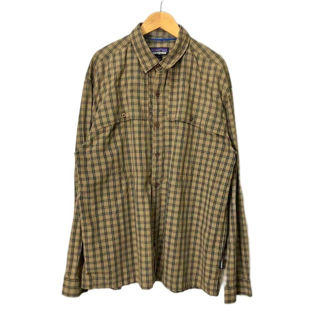 【中古】パタゴニア Patagonia Long-Sleeved Island Hopper II Shirt ホッパーシャツ 長袖 L イエロー 52181 【ベクトル 古着】 260522ブランドパタゴニア Patagonia表記サイズ...