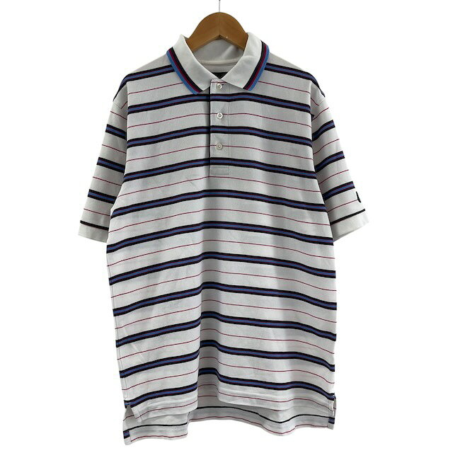 【中古】ブルックスブラザーズ BROOKS BROTHERS St.Andrews.Linksコラボ ポロシャツ 半袖 ゴルフウェア ボーダー ホワイト S メンズ 【ベクトル 古着】 260610ブランドブルックスブラザーズ BROOKS...
