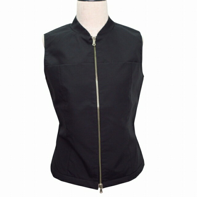【中古】パトリツィアペペ PATRIZIA PEPE ベスト フルジップアップ スタンドカラー ダブルジッパー 40 Mサイズ相当 ブラック k38695 0427 レディース 【ベクトル 古着】 260427ブランドパトリツィアペペ PA...