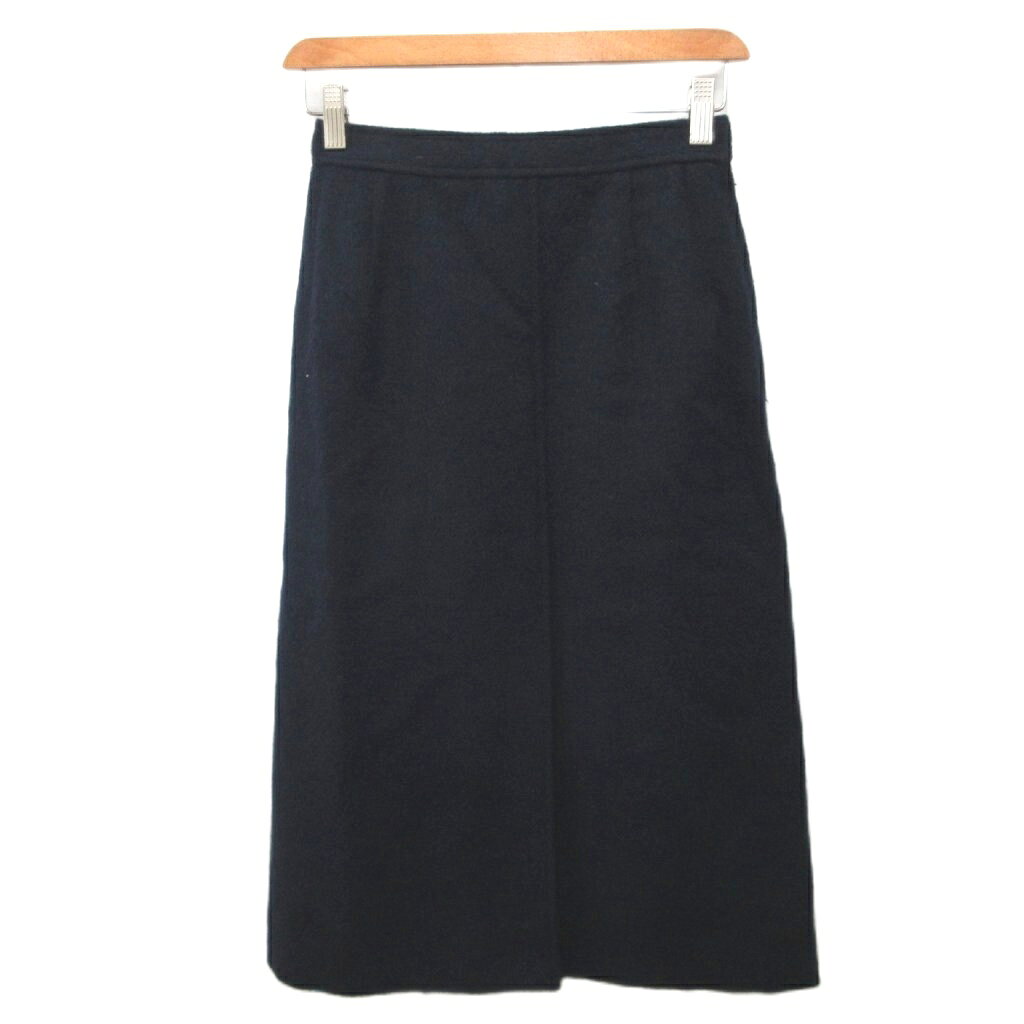 【中古】ジバンシィ GIVENCHY フレアスカート ウールスカート ミモレ ロング 10 ダークネイビー ■IBO96 レディース 【ベクトル 古着】 260517ブランドジバンシィ GIVENCHY表記サイズ10実寸サイズウエスト：約6...