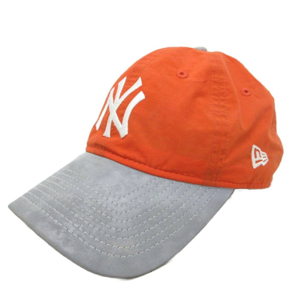 【中古】ニューエラ NEW ERA 9 THIRTY キャップ 帽子 ロゴ刺繍 NY ナイロン グレー オレンジ メンズ 【ベクトル 古着】 260623ブランドニューエラ NEW ERA実寸サイズつば：約6.5cm　頭周り：最大約66cm...