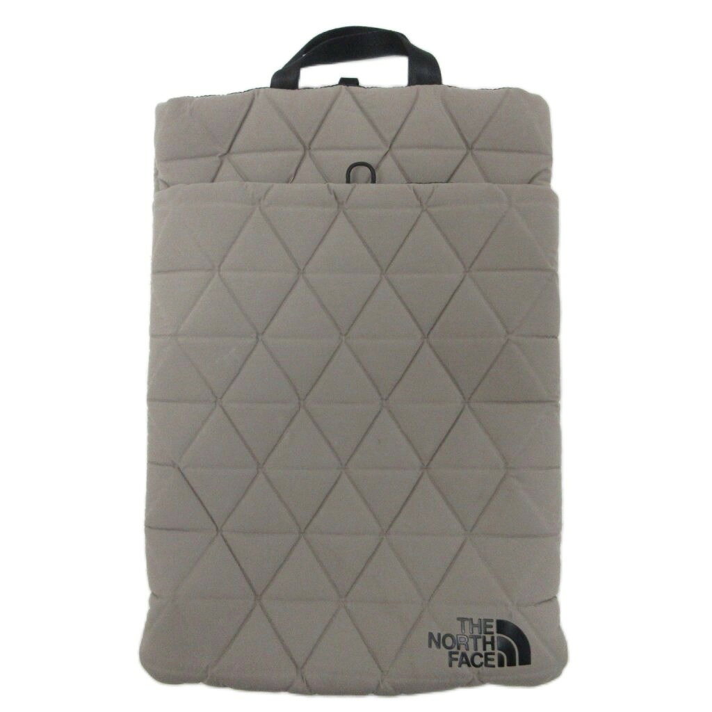 【中古】ザノースフェイス THE NORTH FACE ジオオフィスPCスリーブ ハンドバッグ キルティング ロゴ カーキ NM32353 メンズ レディース 【ベクトル 古着】 260720ブランドザノースフェイス THE NORTH F...