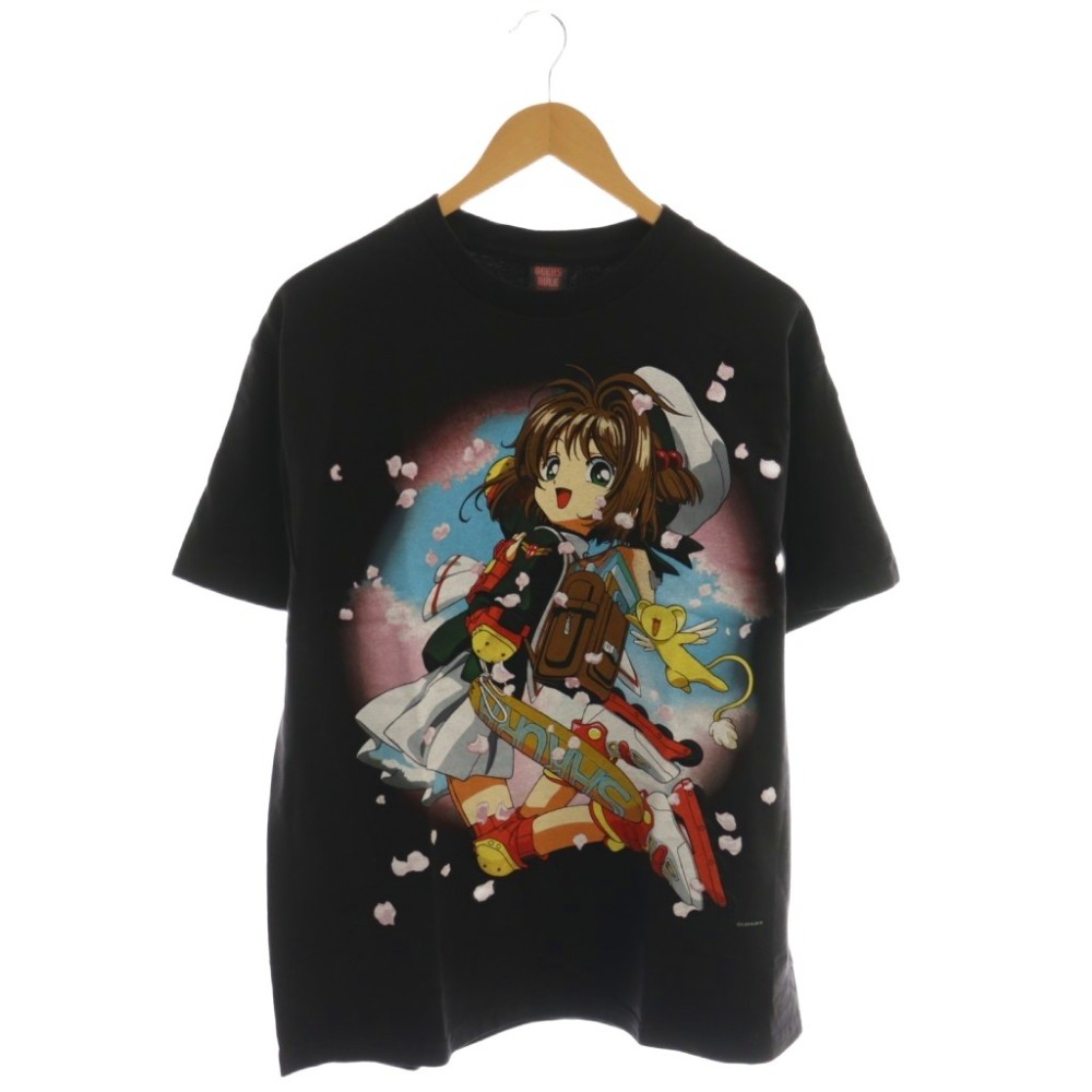 【中古】ギークス ルール GEEKS RULE SILKSCREEN PRINTING T SHIRT Tシャツ ×CARDCAPTOR SAKURA カットソー L 黒 ブラック /AT ■OS レディース 【ベクトル 古着】 26012...