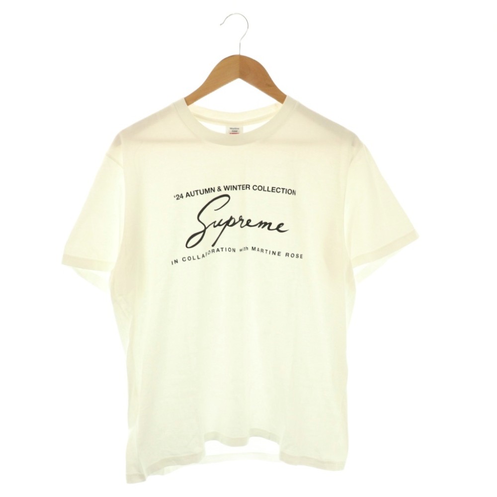 【中古】シュプリーム SUPREME × マーティンローズ MartineRose 24AW Martine Rose Tee Tシャツ カットソー M ホワイト ブラック /DO ■OS ■AD メンズ 【ベクトル 古着】 260309ブ...