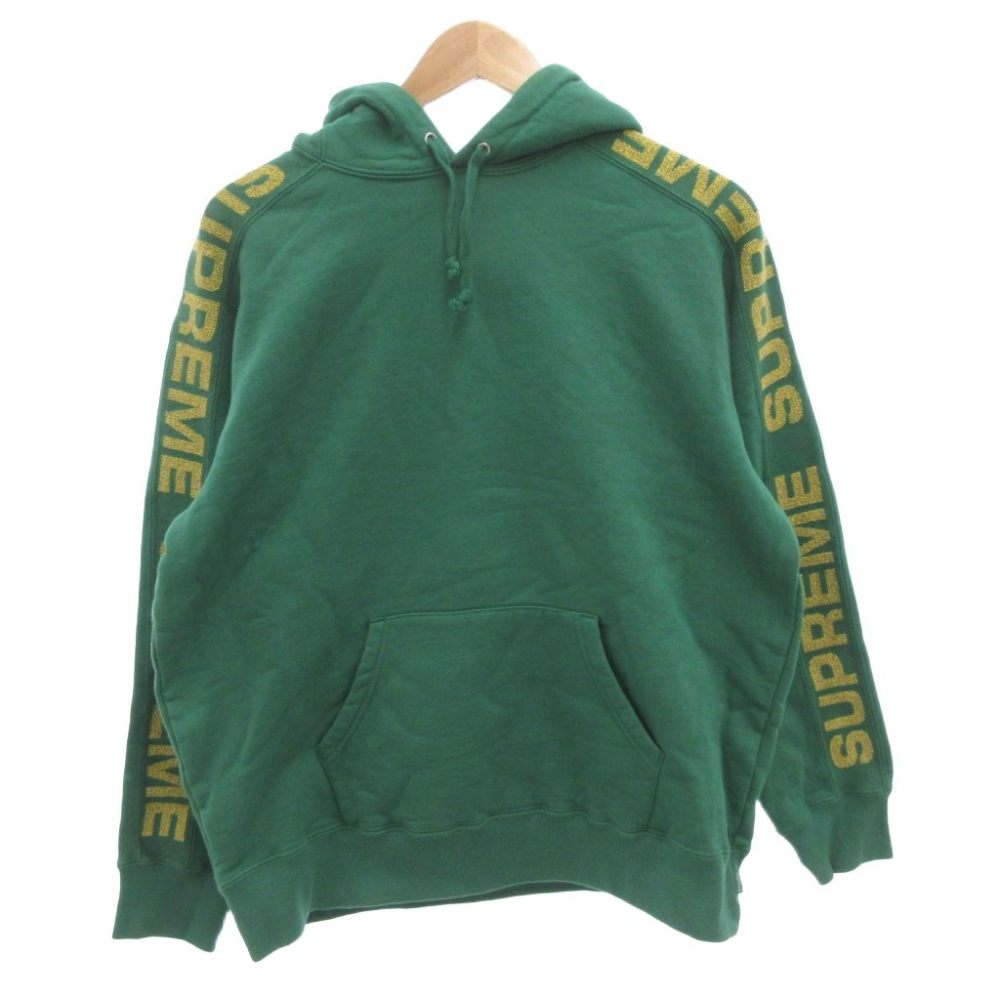 【中古】シュプリーム SUPREME プルオーバー パーカー フーディ ロゴプリント 長袖 S 緑 グリーン /FF ■GY18 メンズ 【ベクトル 古着】 260309ブランドシュプリーム SUPREME表記サイズS実寸サイズ肩幅：約48...