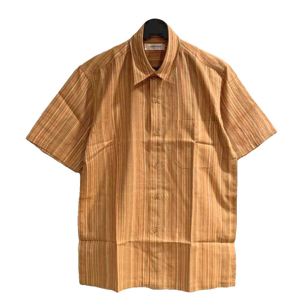 【中古】PARRTON シャツ 総柄 M 黄 イエロー ■GY99 メンズ 【ベクトル 古着】 260323表記サイズM実寸サイズ肩幅：約44cm　身幅：約50cm　着丈：約76cm　袖丈：約26cm　　素材綿色黄 イエロー 状態使用感が少...