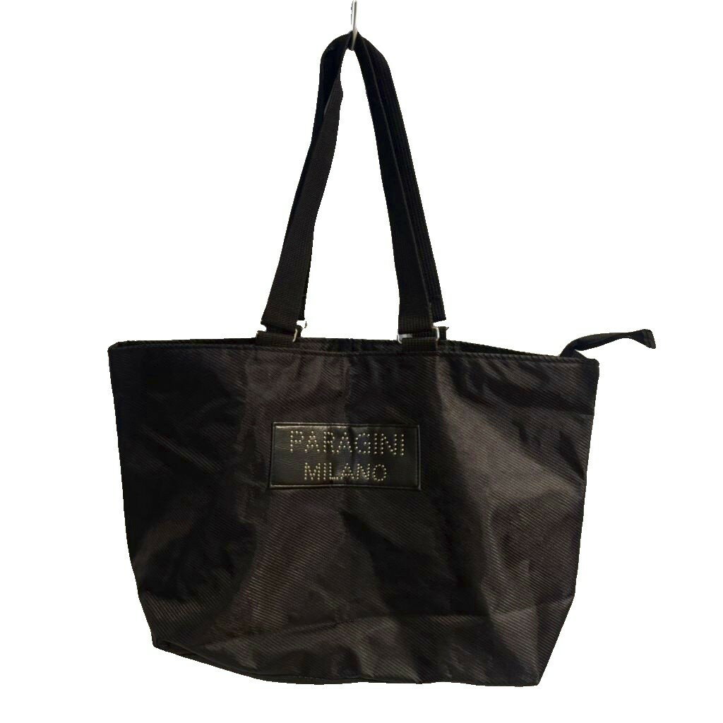 【中古】PARAGINI MILANO トートバッグ 黒 ブラック ■GY99 レディース 【ベクトル 古着】 260323表記サイズ-実寸サイズ持ち手の長さ：約60cm　ヨコ：約50cm　タテ：約35cm　マチ：約13cm　ショルダーの長...