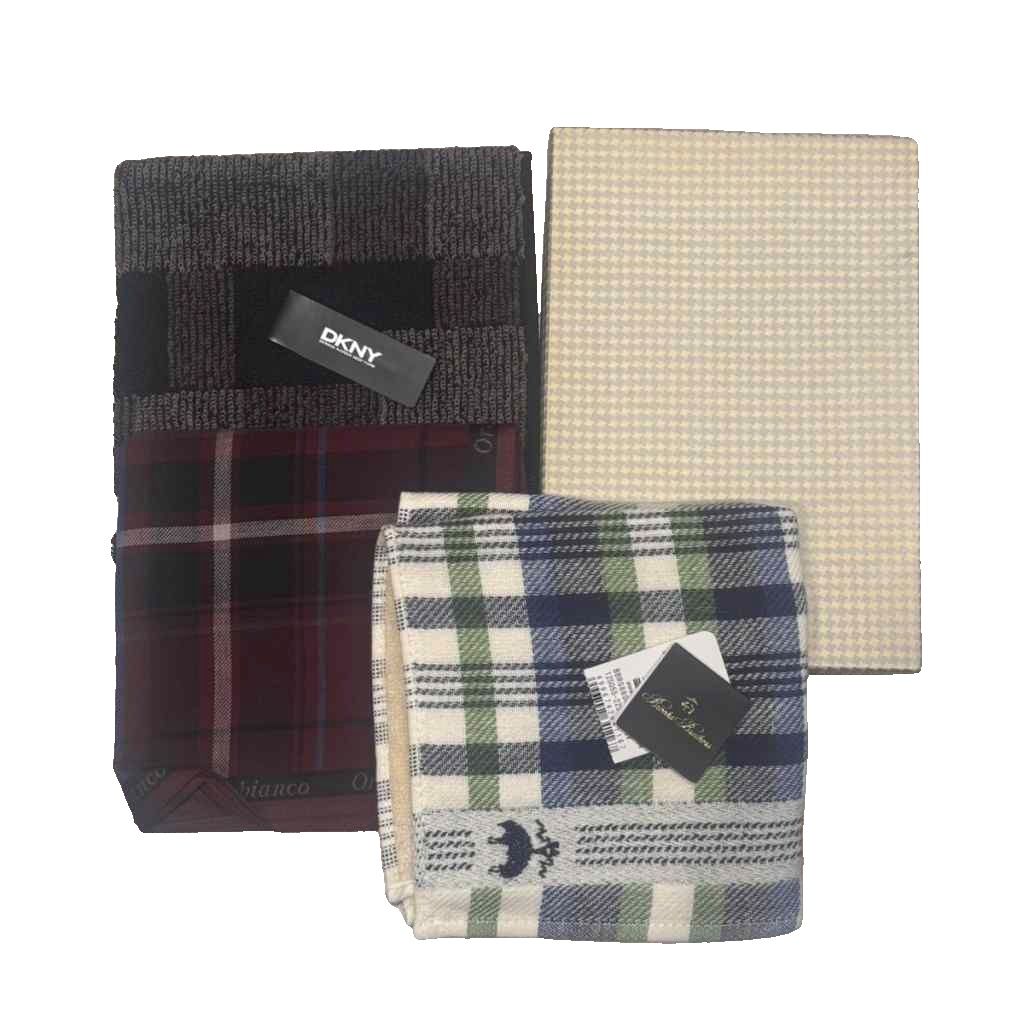 【中古】未使用品 ブルックスブラザーズ BROOKS BROTHERS DNKY オロビアンコ ピエールカルダン タグ付き ハンカチ 4枚セット ■GY99 メンズ 【ベクトル 古着】 260417ブランドブルックスブラザーズ BROOKS...