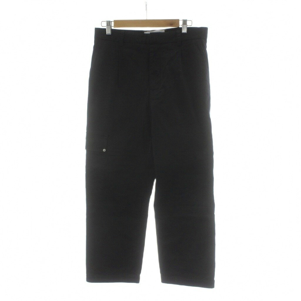 【中古】ロエベ LOEWE CARGO TROUSERS カーゴトラウザーズパンツ スラックス 48 黒 ブラック H526Y04WAT /RR メンズ 【ベクトル 古着】 260520ブランドロエベ LOEWE表記サイズ48実寸サイズウエ...