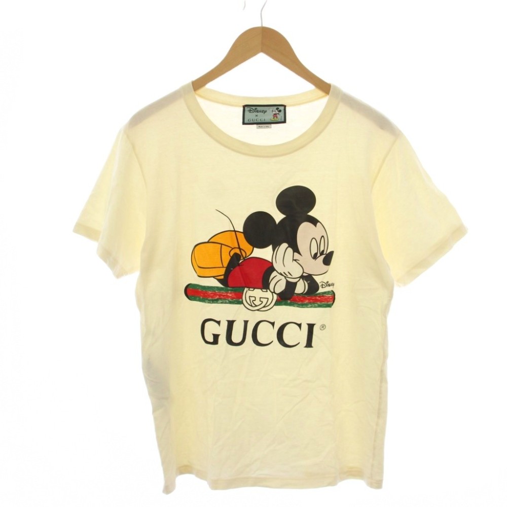 【中古】グッチ GUCCI × Disney Tシャツ カットソー 半袖 プリント XS ベージュ 492347 XJB7W /BM メンズ 【ベクトル 古着】 260729ブランドグッチ GUCCI表記サイズXS実寸サイズ肩幅：46cm　...