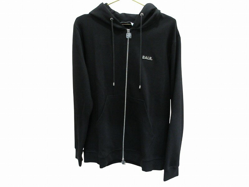 【中古】未使用品 ボーラー BALR パーカー ジップアップ 長袖 ブラック ロゴ L メンズ 【ベクトル 古着】 260125ブランドボーラー BALR表記サイズL実寸サイズ肩幅：48cm　身幅：58cm　着丈：71cm　袖丈：67cm　...