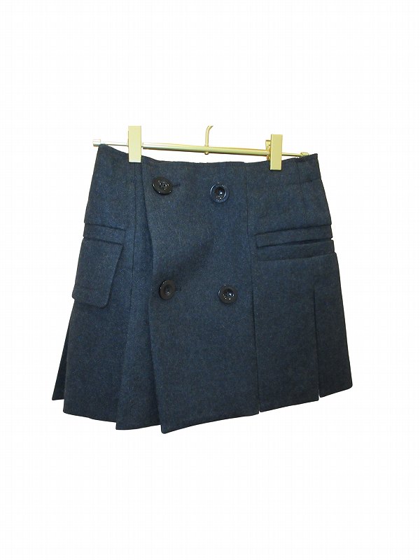【中古】サカイ sacai ウールスカート レディース 【ベクトル 古着】 260405ブランドサカイ sacai表記サイズ0実寸サイズウエスト：70cm　ヒップ：40cm　スカート丈：36.5cm　　素材ウール100色チャコールグレー状態...