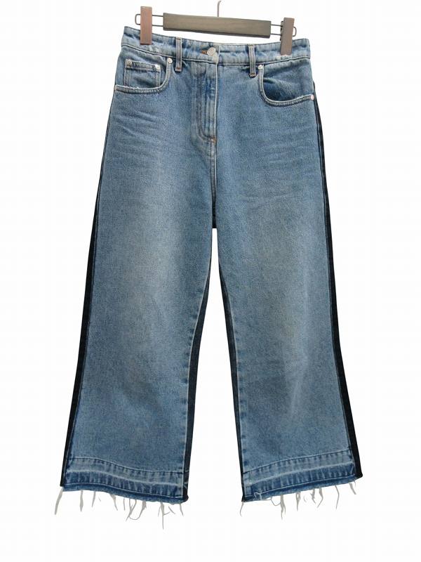【中古】エムエスジーエム MSGM デニム ジーンズ インディゴブルー バイカラー 38サイズ レディース 【ベクトル 古着】 260517ブランドエムエスジーエム MSGM表記サイズ38実寸サイズウエスト：34cm　もも幅：29cm　裾幅...