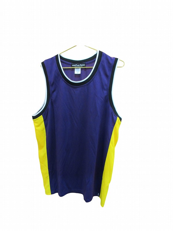 【中古】WORD wide FAMOUS タンクトップ パープル XL WORLD wide FAMOUS メンズ 【ベクトル 古着】 260521ブランドWORD wide FAMOUS表記サイズXL実寸サイズ身幅：64cm　着丈：81c...