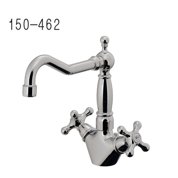 商品名 ANTIRA 2ハンドル混合栓 メーカー カクダイ / KAKUDAI 品番 150-462 商品説明 ●取付穴径35ミリ・厚5〜35ミリ ○上部：0171R（湯水共通） ○パイプ取付ネジW26山20 ○796-110泡沫金具付き（...