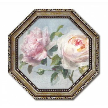 風水で幸運を呼ぶと言われる八角形のアート。アメリカ女性作家であるダンフイ ナイの絵と、額がセットになった商品です。絵の表面を特殊な透明ゲルを使って凹凸加工を施し、油絵のような質感を出しています。100%アクリル製の材質で、優れた柔軟性と耐水...