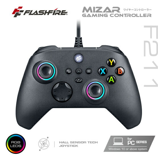 妥協のないパフォーマンスを求めるゲーマーへ！ FlashFire F211 Mizar 有線ゲーミングコントローラー FlashFire F211 Mizarは、妥協のないパフォーマンスを求めるゲーマーのために設計された有線ゲーミングコント...