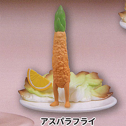 Qualia 400円カプセル自販機商品の単品販売です。やせいの エビフライ たち 2 より【アスパラフライ】です。■サイズ：約5cm■商品は新品ですが、カプセルは付きません。　付属のミニブック（説明書）は付きますが、　ガシャポン玩具の特性...